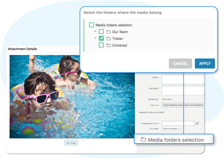 WP Media Folder, Folders in WordPress Media Library