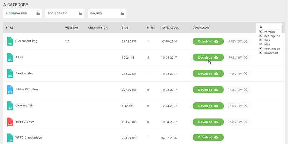 WP File Download - WordPress file manager