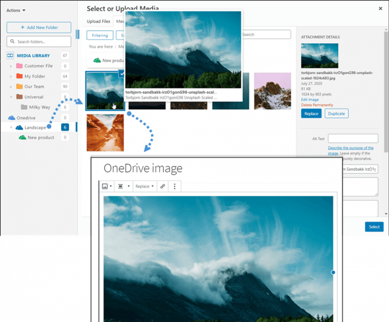 WP Media Folder Addon: OneDrive Personal Integration