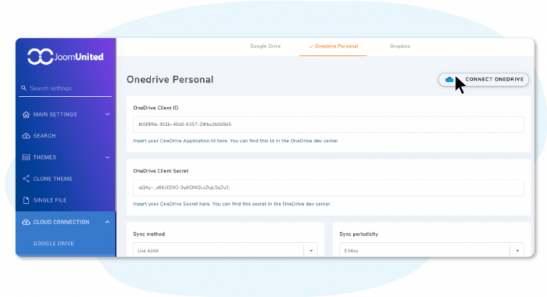 Dropfiles - OneDrive Connection